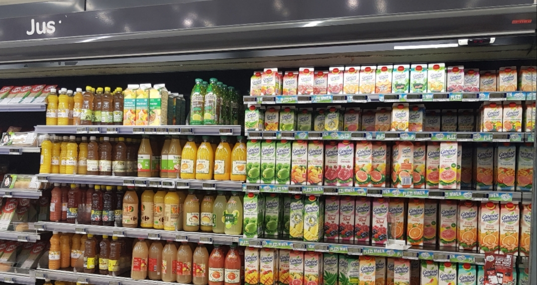 Rayon "Jus frais" à Carrefour en Martinique...ne comptez pas sur ...