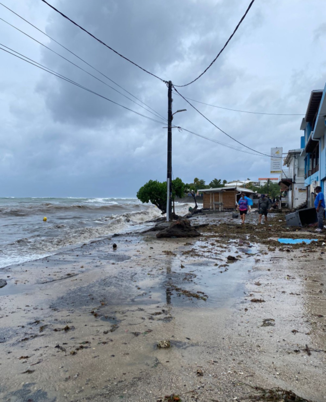Quand Beryl passe dire un petit bonjour à Sainte-Luce en Martinique ...